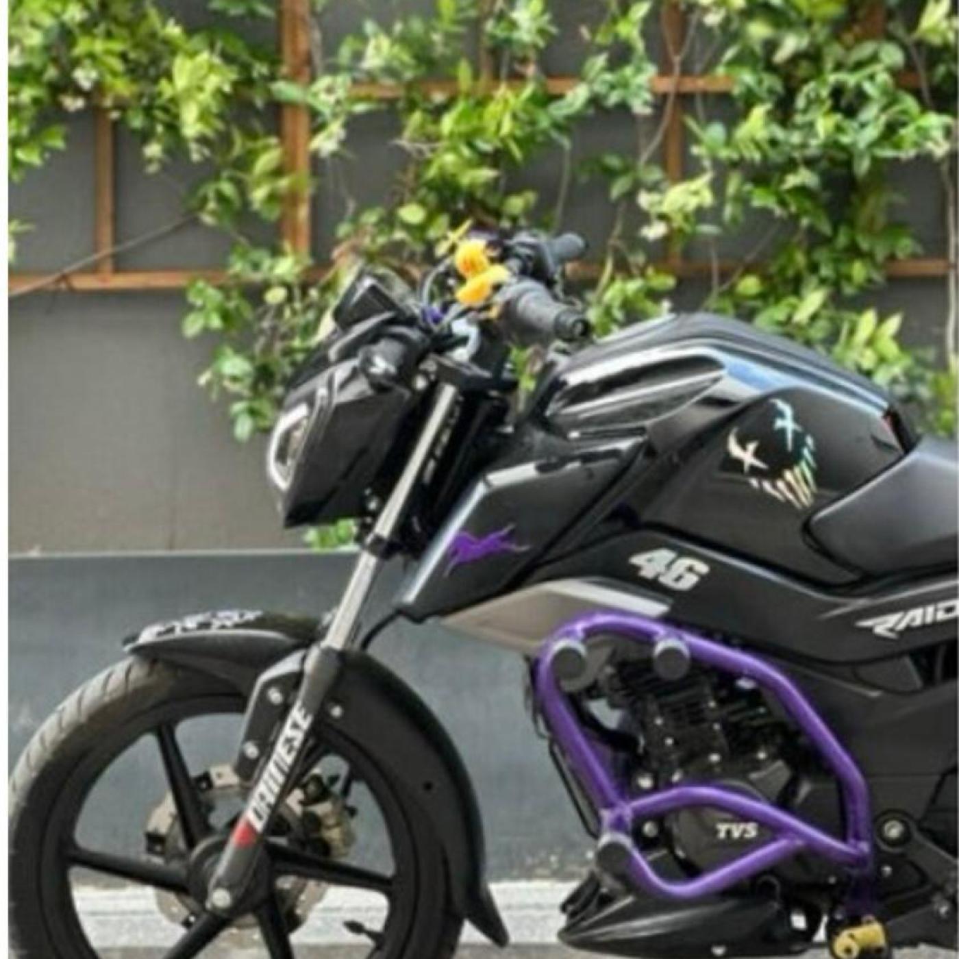 YSN Raider Ön Koruma Demiri Özelüretim Metalik Mor ön | Yasin Motor